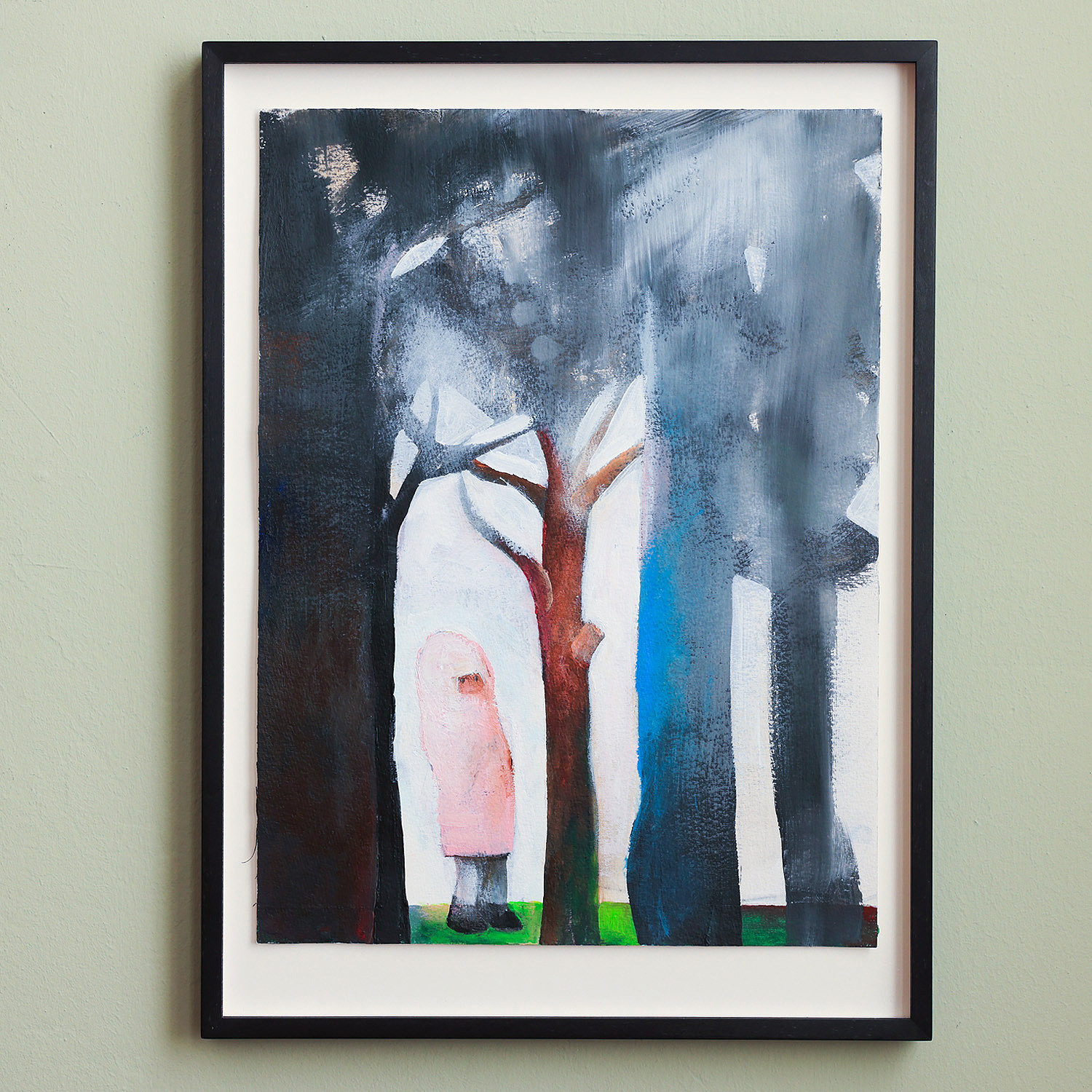 Gunilla Jähnichen, Im Wald, Unikat, 2024, 40 x 30 cm (artflash, kaufen)