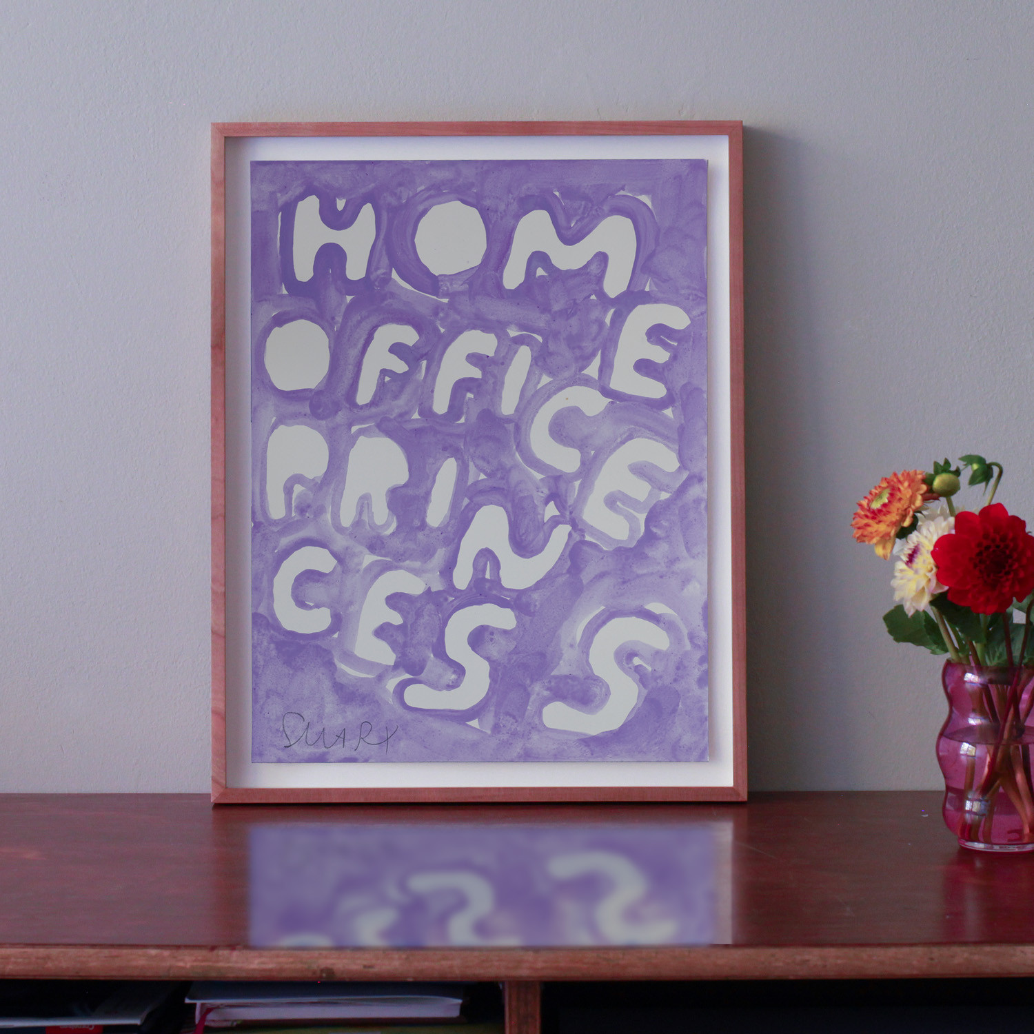 Stefan Marx, Homeoffice Princess, 2023, Acryl auf Arches Papier ...